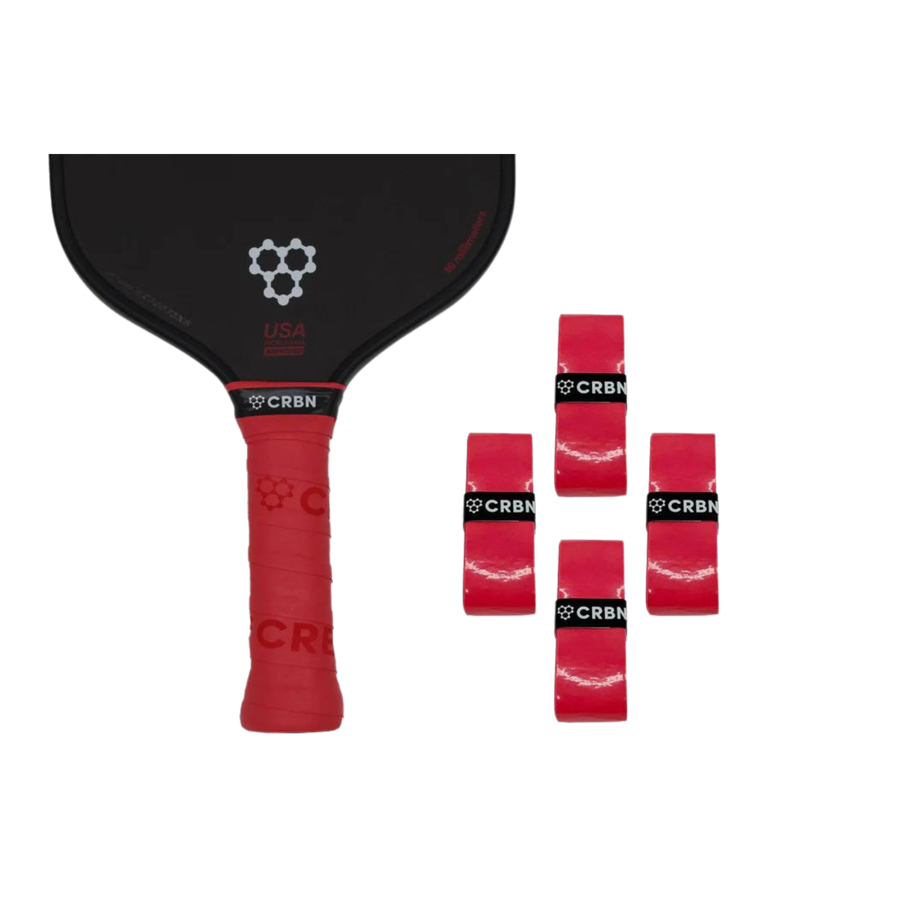 CRBN DryTec Pickleball Overgrips 4 Pack - Red – Pickleball Superstore
