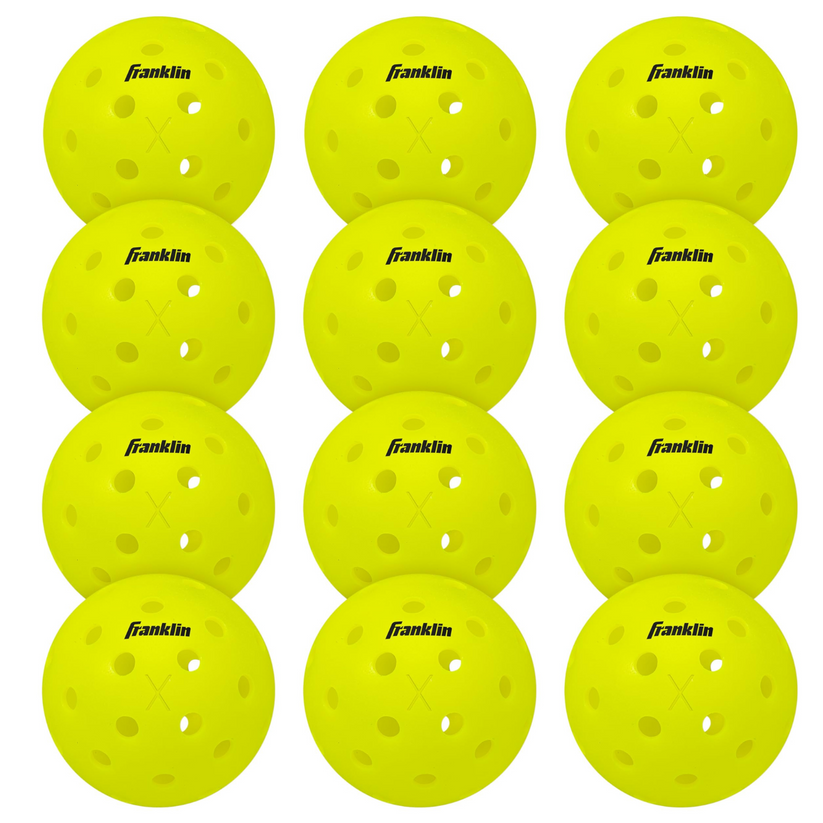 Franklin X-40 Outdoor 12 Pack Box Pickleballs - Optic Yellow ...