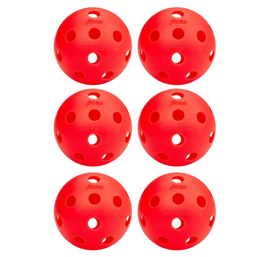 Penn 26 Indoor Pickleball 6 Pack - Hot Lava Red – Pickleball Superstore